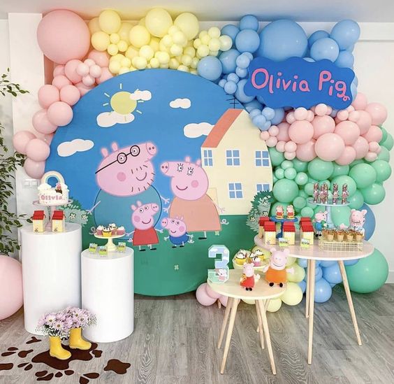 Peter Pan Birthday Peppa Pig George Balloons 2nd Birthday Party 10 ...